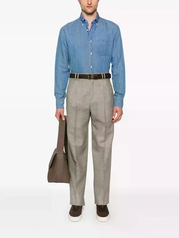 MOORER Rolf Chambray Shirt