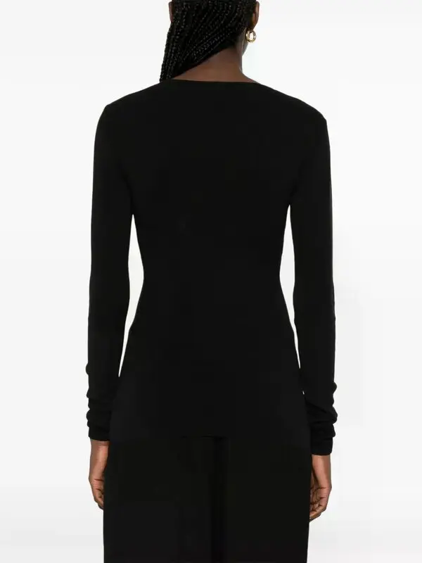 TOTEME Compact Cotton T-shirt - Black