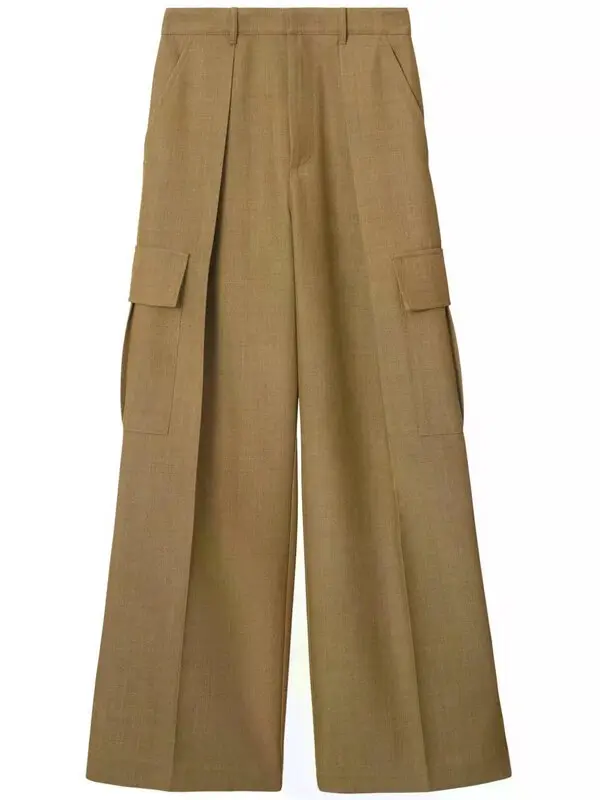 Burberry Wide-leg Wool Cargo Trousers