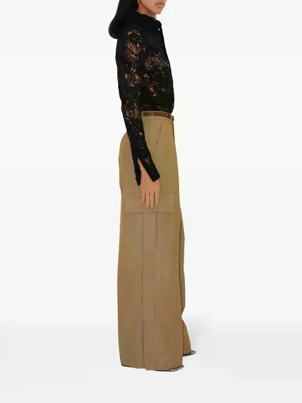 Burberry Wide-leg Wool Cargo Trousers