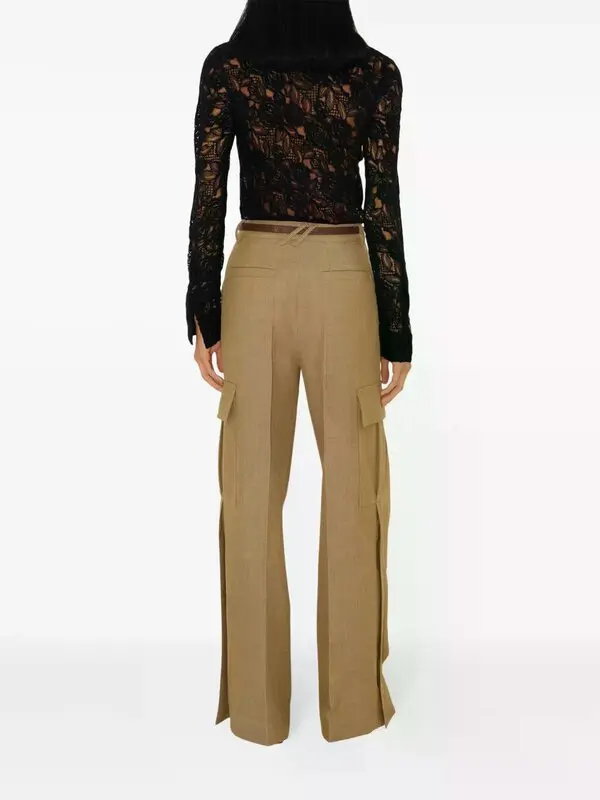 Burberry Wide-leg Wool Cargo Trousers