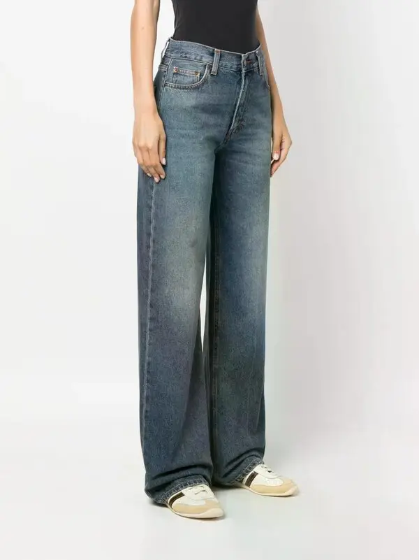 HAIKURE Wide-leg Denim Trousers - Blue