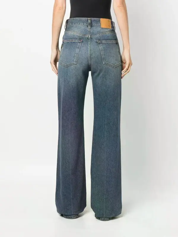 HAIKURE Wide-leg Denim Trousers - Blue