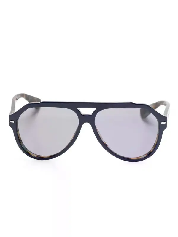 Dolce & Gabbana Logo-engraved Sunglasses - Blue