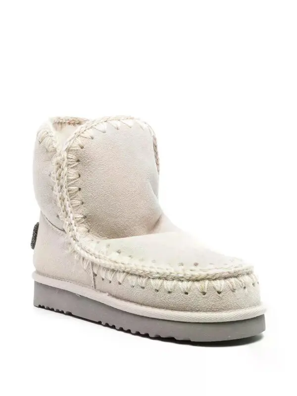 Mou Whipstitch-detail Sheepskin Boots