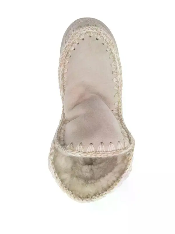 Mou Whipstitch-detail Sheepskin Boots