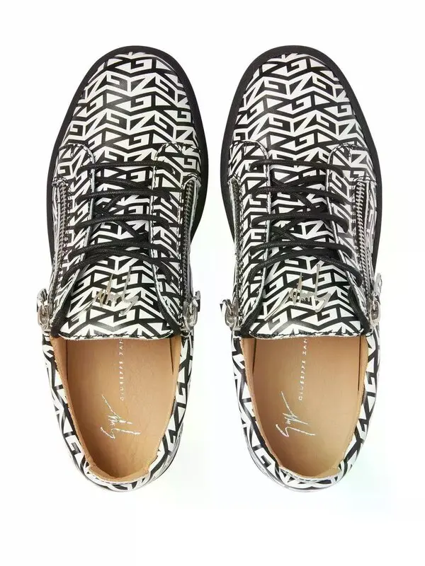 GIUSEPPE ZANOTTI Frankie Monogram Sneakers - Black