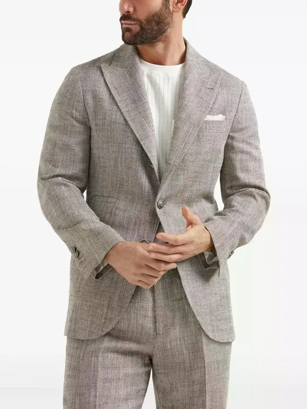 Brunello Cucinelli Chevron Blazer
