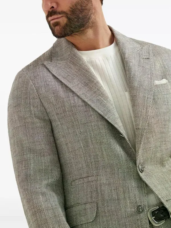 Brunello Cucinelli Chevron Blazer