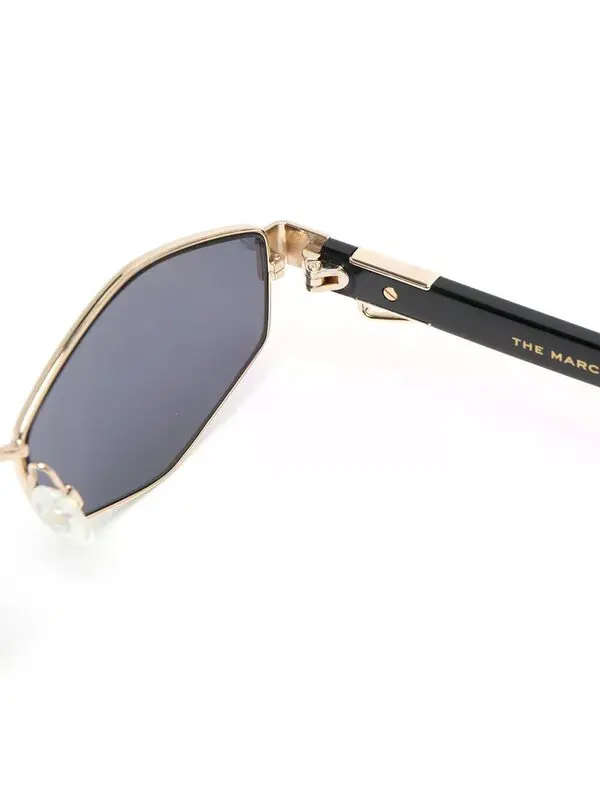 Marc Jacobs Geometric Frame Sunglasses With Detachable Chain