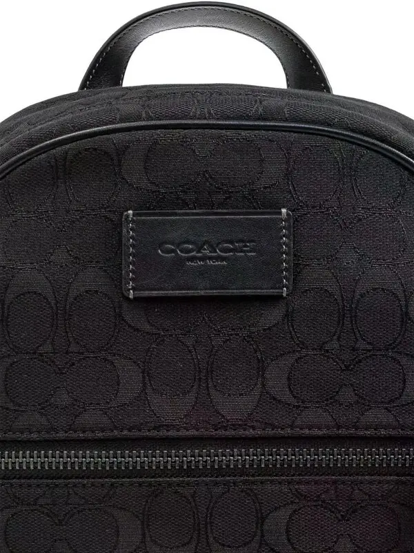 COACH Patterned Backpack - Black