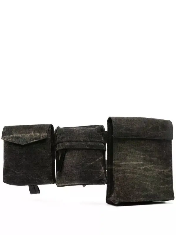 Attico Logo-buckle Denim Belt Bag