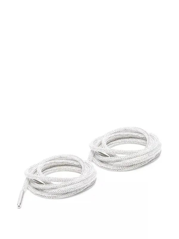 GOLDEN GOOSE Crystal-embellished Shoe Laces - Silver