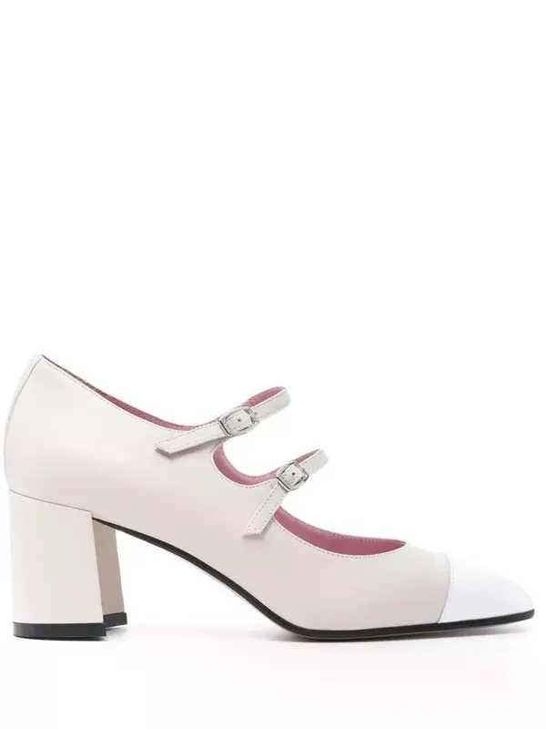 CAREL Two-tone Leather Mary Jane Pumps