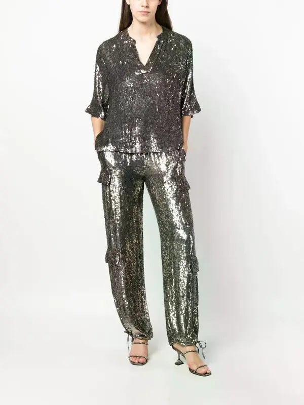 P.a.r.o.s.h Gamma Sequin-embellished Trousers