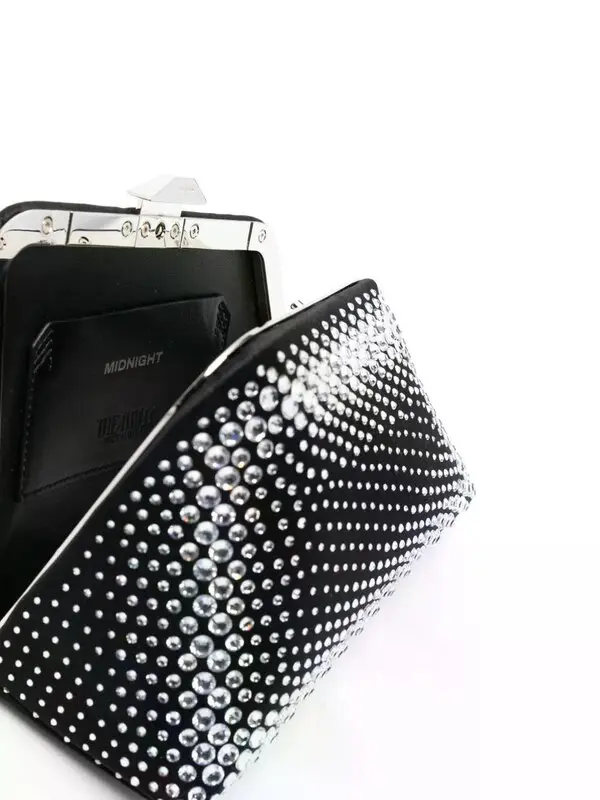 Attico Rhinestone-embellished Clutch Bag - Black