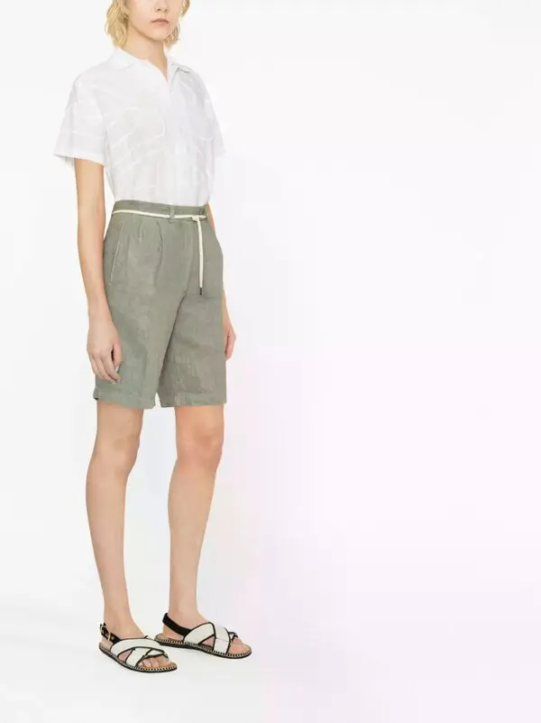 Aspesi Tie-waist Linen Shorts