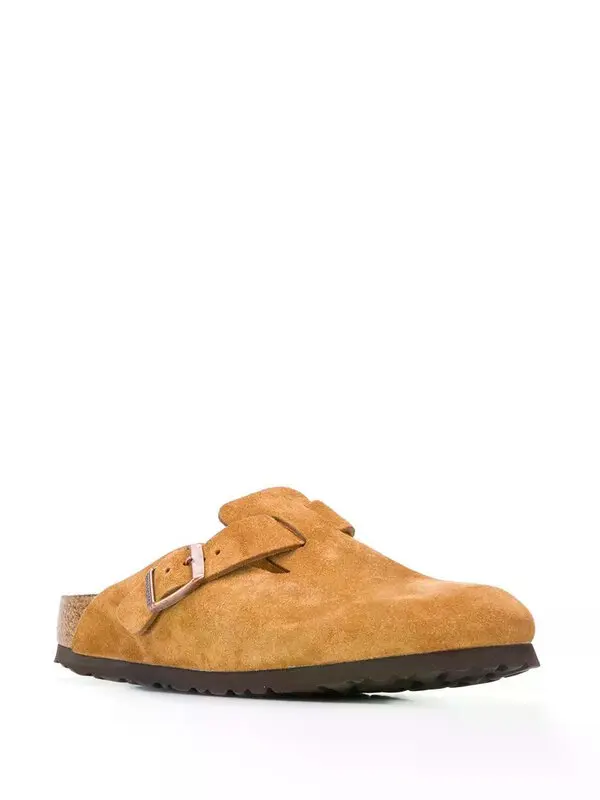 BIRKENSTOCK Boston Suede Mules - Neutrals