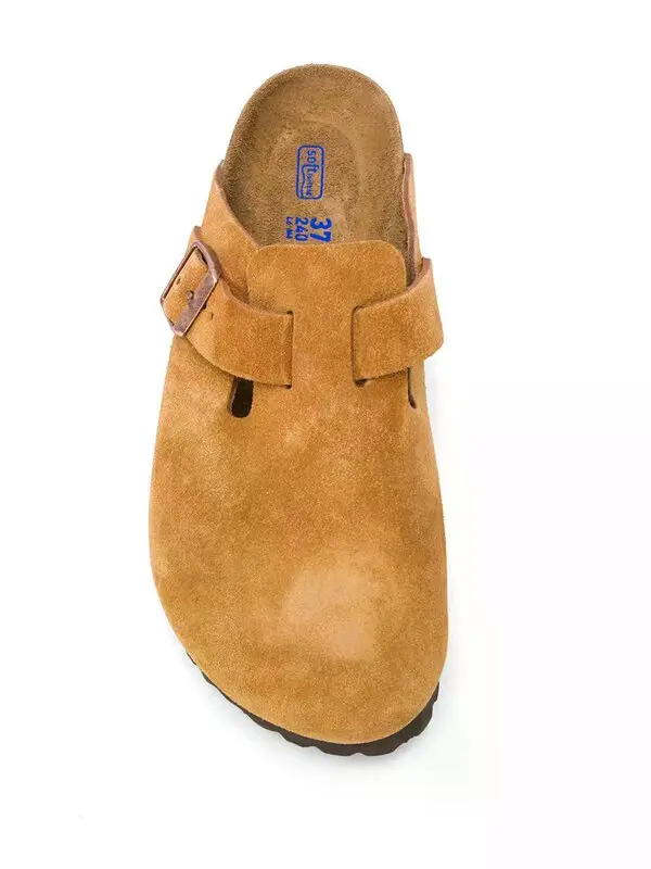 BIRKENSTOCK Boston Suede Mules - Neutrals