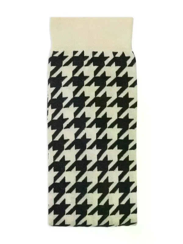 Burberry Herringbone-print Cotton-blend Tights