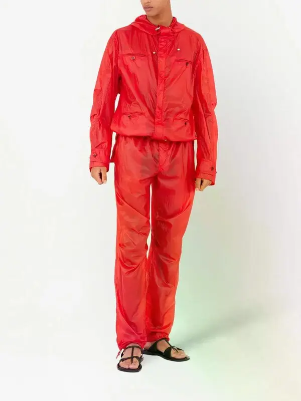 FERRAGAMO Four-pocket Hooded Jacket - Red