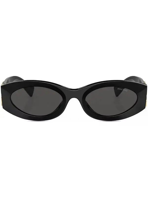 Miu Miu Glimpse Oval-frame Sunglasses - Black