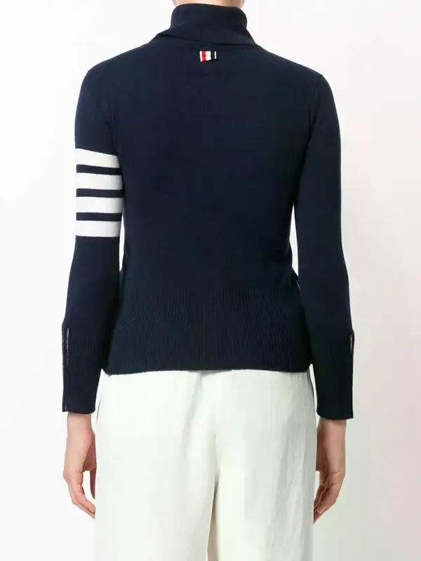 Thom Browne Striped Turtleneck Cashmere Sweater