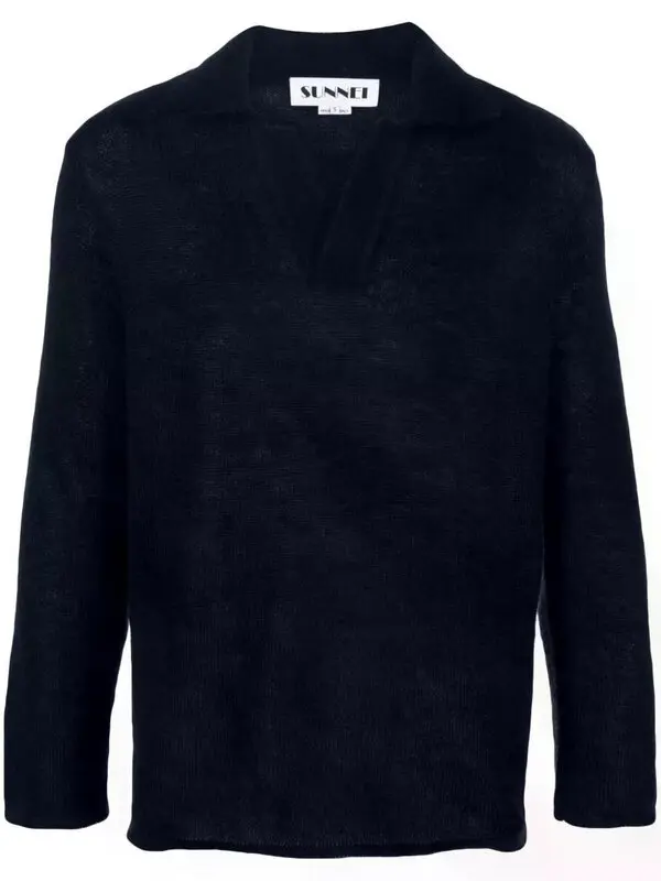 Sunnei Textured Mohair-blend Polo Short