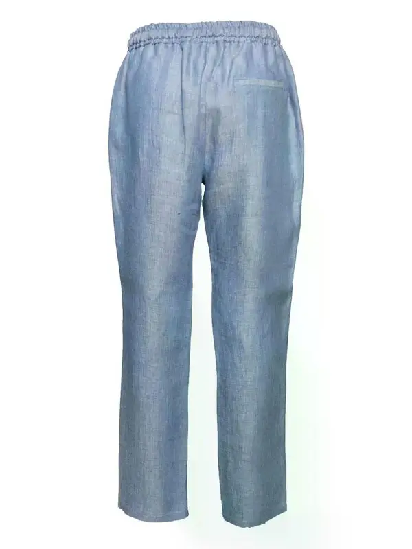 BARBA NAPOLI Drawstring Waist Trousers - Blue