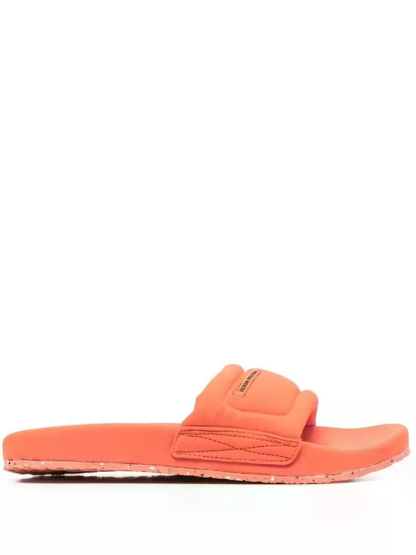 Heron Preston Logo-patch Slip-on Slides - Orange