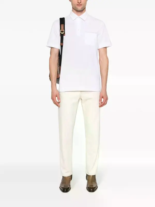 Zegna Piqué Polo Shirt - White