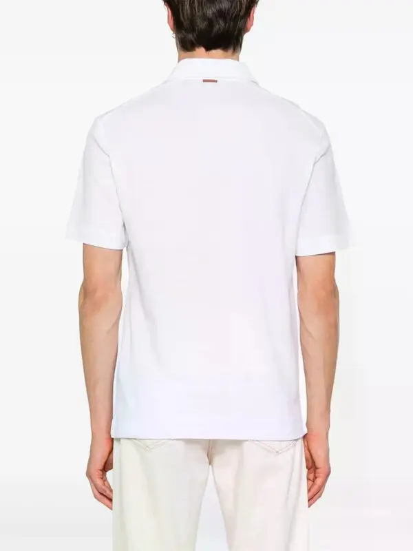 Zegna Piqué Polo Shirt - White