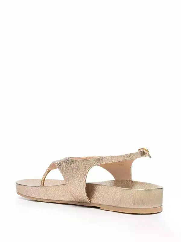STUART WEITZMAN Metallic Leather Open-toe Sandals