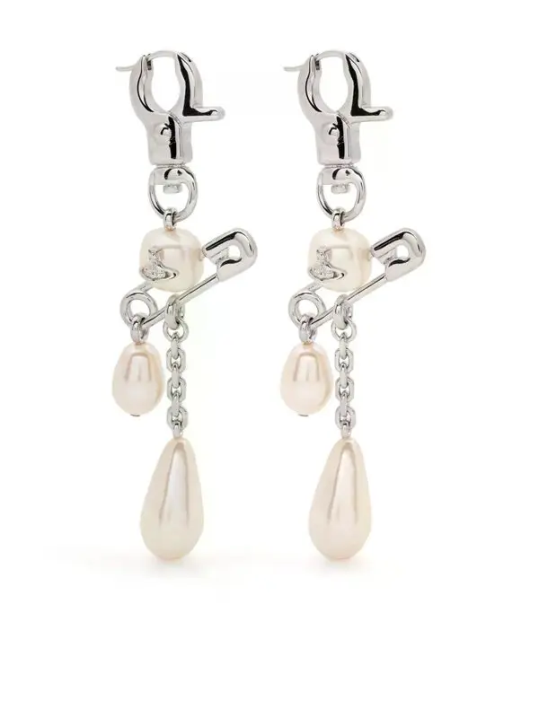 VIVIENNE WESTWOOD Claude Long Earrings - Silver