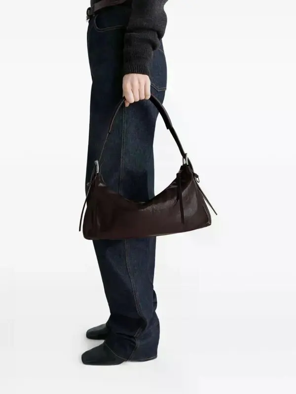 LEMAIRE Belted Leather Shoulder Bag - Brown