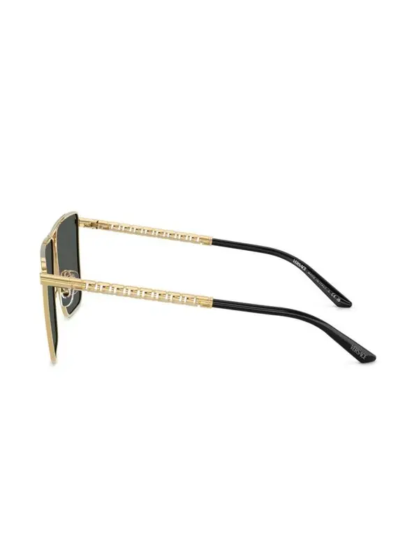 Versace Tubular Greca Square-frame Sunglasses