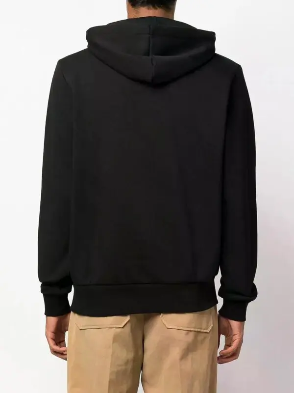 Lacoste Appliqué-logo Zip-up Hoodie - Black