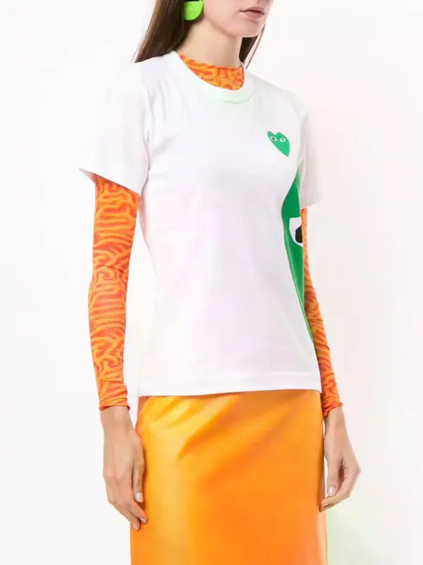 Play Comme Des Garcon Heart Logo-print Short Sleeved T-shirt