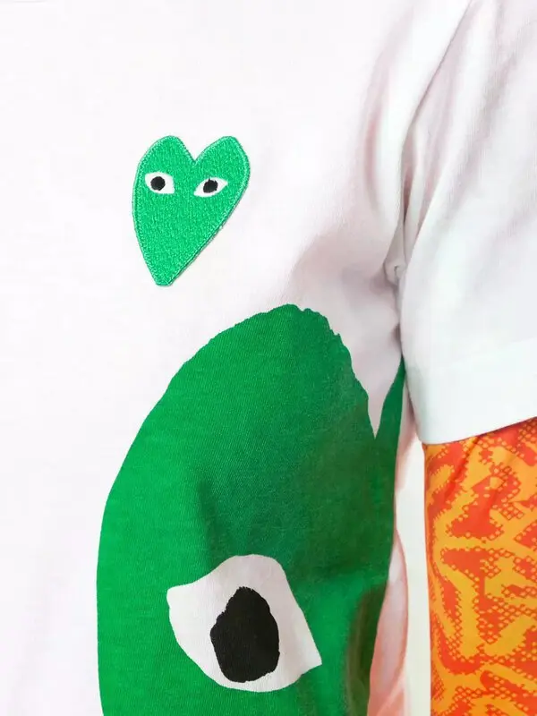 Play Comme Des Garcon Heart Logo-print Short Sleeved T-shirt