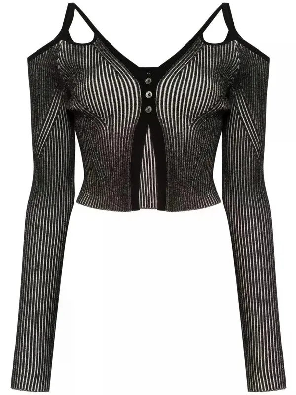 FENG CHEN WANG Cut-out Cardigan - Black