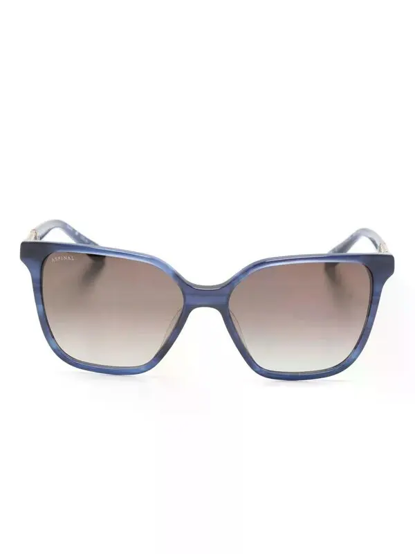 ASPINAL OF LONDON Ellen Square-frame Sunglasses - Blue