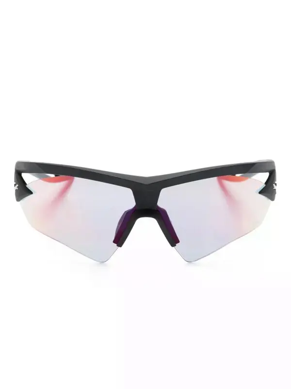 PUMA EYEWEAR Oversized Sunglasses With Logo Plaque - Black