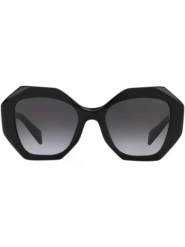 Prada Oversized Frame Gradient Sunglasses - Black
