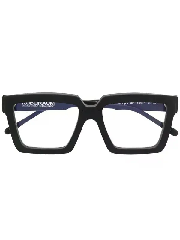KUBORAUM Matte Square Frame Glasses - Black