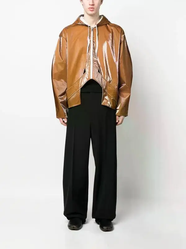 AV VATTEV High-shine Zip-up Hooded Jacket