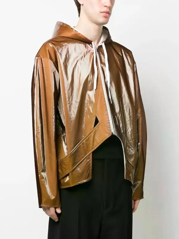 AV VATTEV High-shine Zip-up Hooded Jacket