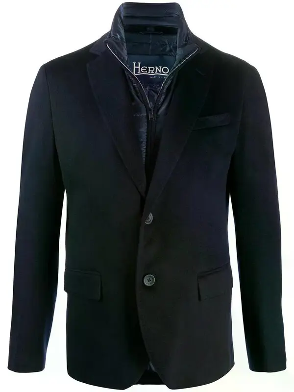 Herno Padded-detail Single-breasted Blazer