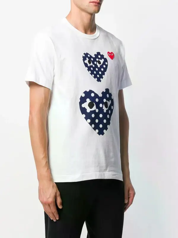 Play Comme Des Garcon Heart Print T-shirt