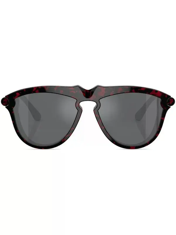 Burberry Tortoiseshell-effect Round-frame Sunglasses - Red