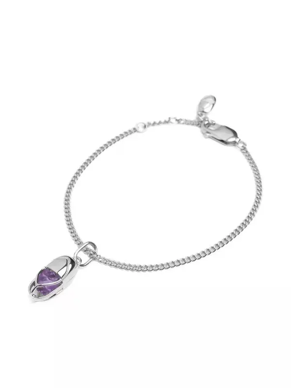 CAPSULE ELEVEN Amethyst-charm Bracelet - Silver